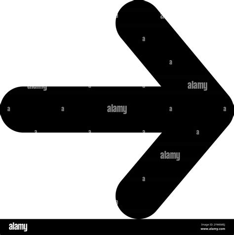 Bold Black Arrow Pointing Towards The Right Symbolizing Direction Navigation Progress And