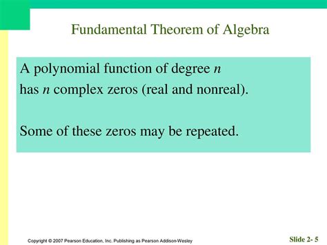 complex zeros and the fundamental theorem of algebra ppt download