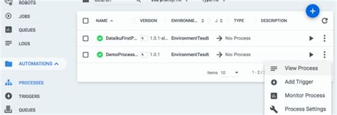 Plugin Uipath Orchestrator Dataiku