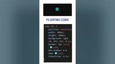 Floating Cube Html Css Javascript Coding Animation Javascript