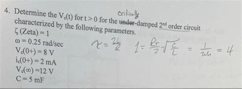 Solved Determine The Vc T For T For The Undically Chegg Com