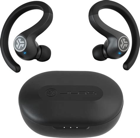 Amazon Com JLab JBuds Air Sport True Wireless Bluetooth Earbuds Charging Case Black IP66