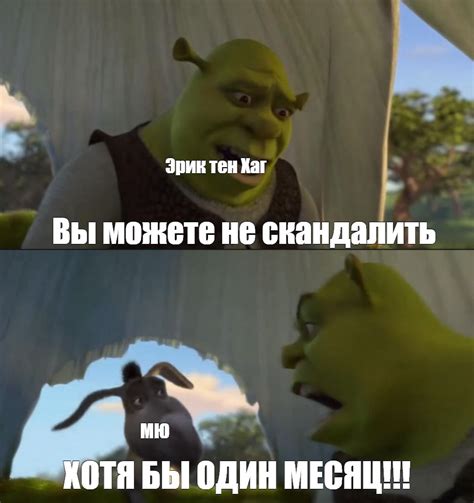 Комикс мем Эрик тен Хаг Вы можете не скандалить МЮ ХОТЯ БЫ ОДИН МЕСЯЦ Комиксы Meme