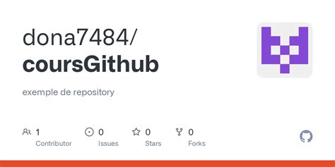 GitHub Dona CoursGithub Exemple De Repository