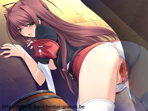 Rule 34 Bent Over Brown Hair Game Cg Green Eyes Long Hair Onigirikun