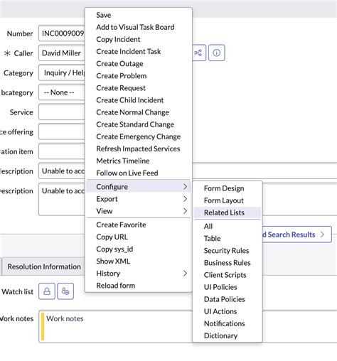 how to create a related list in servicenow with relationships the