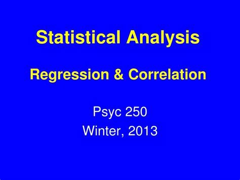 Ppt Statistical Analysis Regression And Correlation Powerpoint Presentation Id 6019792