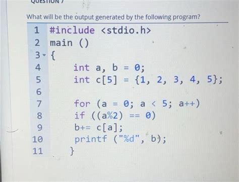 solved what will be the output generated by the following