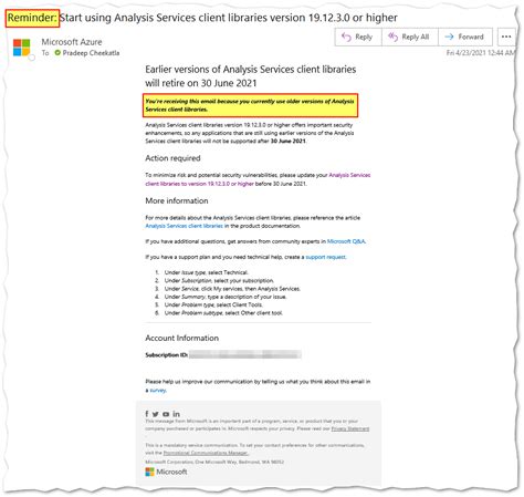 azure analysis servises upgrade libraries microsoft qanda