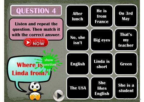 Questions And Answers A Matching Gam… Deutsch Daf Powerpoints