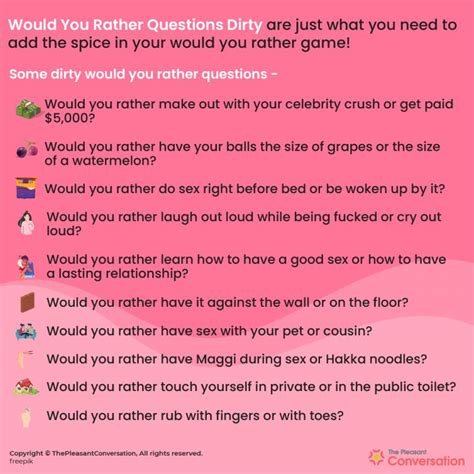 Would You Rather Questions Dirty To Spice Up The Conversation