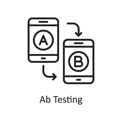 Ab Testing Vector Outline Icon Design Illustration Design And