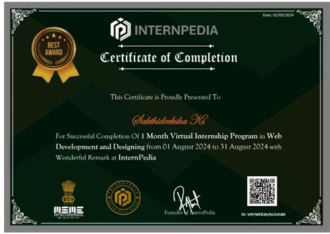 sakthideeksha ks on linkedin webdevelopment interpedia internship