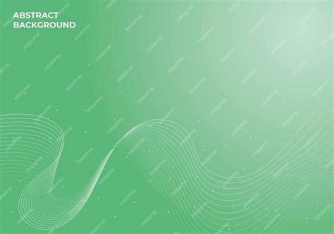 Premium Vector Abstract Green Gradient Background With Line Wave Pattern