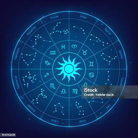 열두 조디악 원 배경에 별자리 기호 점성술 기호를 설정합니다 점성술 환상적인 바퀴 벡터 일러스트 레이 션 디지털 디자인 점성술에 대한 스톡 벡터 아트 및 기타 이미지