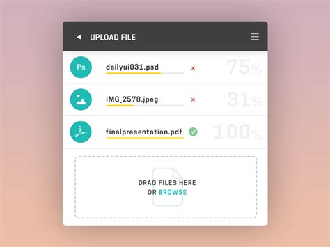 Daily UI Challenge File Upload By Hannah Lucas On Dribbble