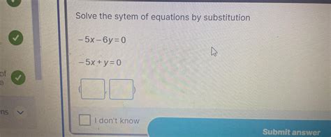 Solved Solve The Sytem Of Equations By