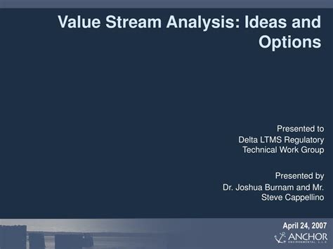 PPT Value Stream Analysis Ideas And Options PowerPoint Presentation ID