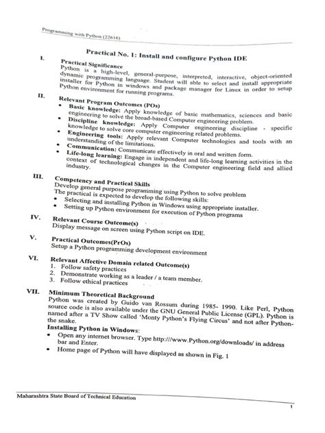 Python Manual 1 3 Practical Pdf