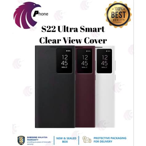 Samsung Galaxy S22 Ultra Smart Clear View Cover | Shopee Malaysia