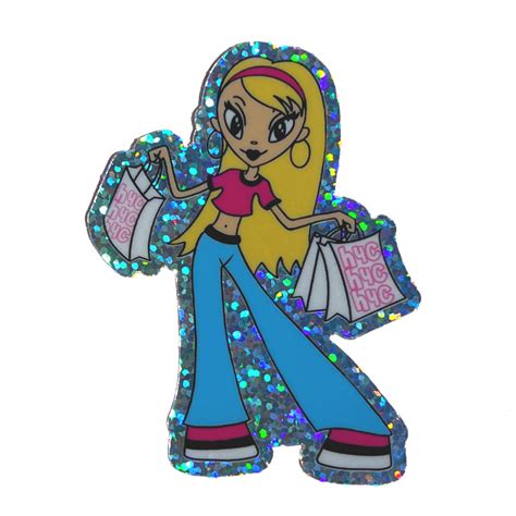 Glitter Girl Logo Sticker Hoes For Clothes