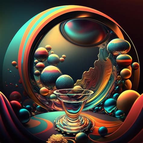 Premium Ai Image A Close Up Of A Glass With A Liquid Inside Of It Generative Ai