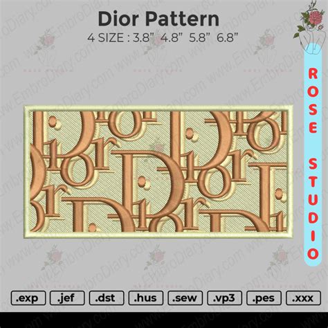 Dior Pattern Embroidery Embroidery File Embroidery Design Inspire Uplift