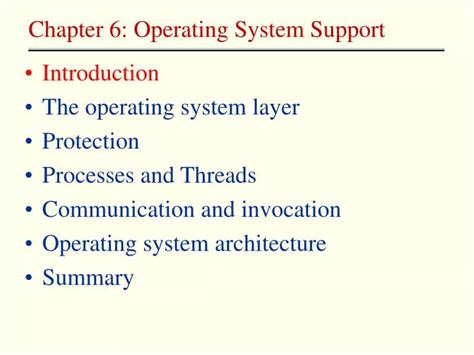 ppt introduction the operating system layer protection processes and