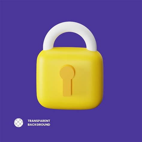 Premium Psd Psd Padlock 3d Icon Illustration