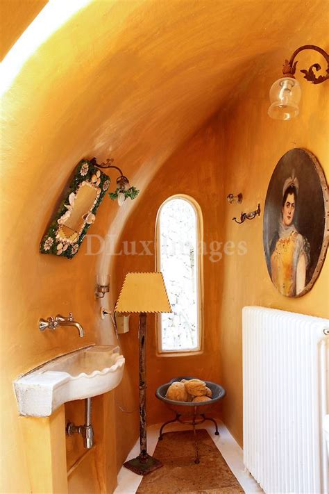 Cycladic Yellow Bathroom In House Of Fiore Arduino Mykonos Greece