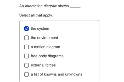Solved An Interaction Diagram Shows Select All That Apply Chegg