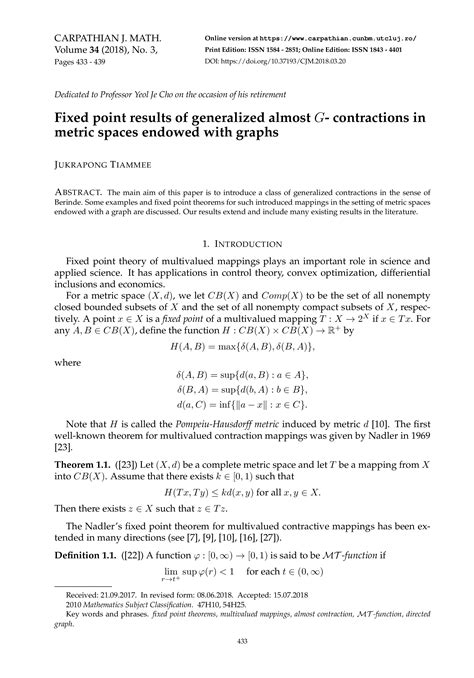 Fixed Point Results Of Generalized Almost G Contractions In Metric
