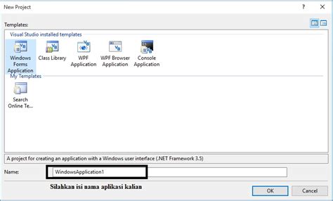 membuat project baru di vb