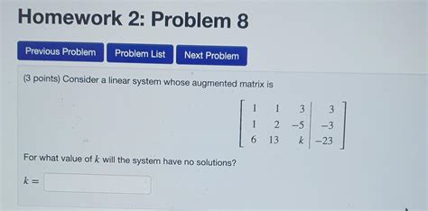 Solved Homework 2 Problem 8 Previous Problem Problem List