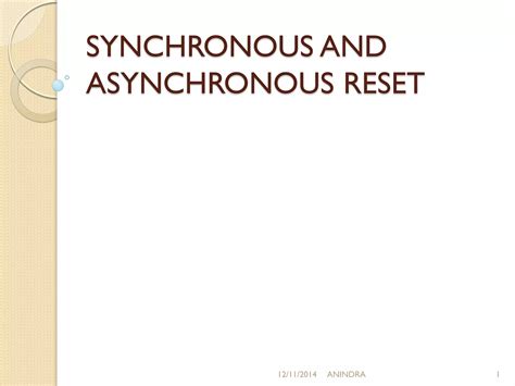 Synchronous And Asynchronous Reset Pdf Technology And Computing