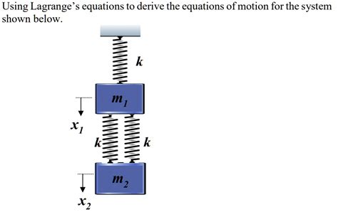 Using Lagranges Equations To Derive The Equations Of Motion For The System Shown Below K M 1