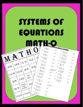 Systems Of Equations Bundle By Teach Me I M Yours TpT