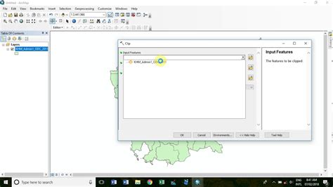 Clipping Shape File In Arcgis Youtube