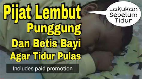 Pijat Lembut Bayi Agar Tidur Pulas - YouTube