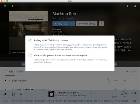 Metadata Improver Halted Roon Needs A Software Update New Support Roon Labs Community