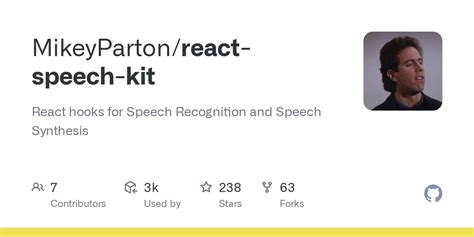 github mikeyparton react speech kit react hooks for speech