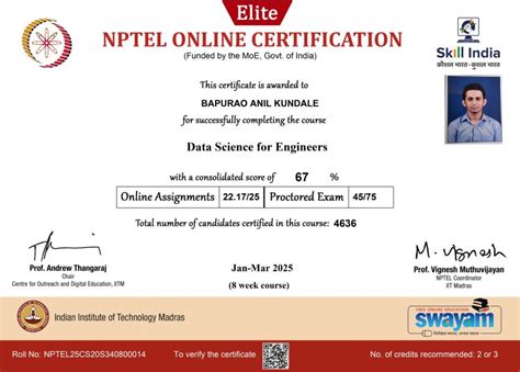 Datascience Artificialintelligence Machinelearning Nptel Bapurao