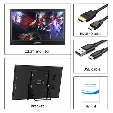 Portable Monitor Hdmi Touch Screen Inch K Pc Ps Xbox P Ips Hd Lcd Led Display For
