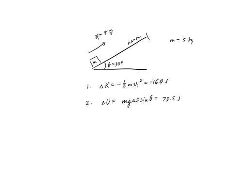 solved 5 a 5 00 kg block is set into motion up an inclined plane with