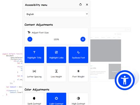 Free Accessibilty Widget For Web No Signups Required Sienna