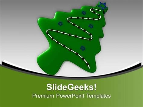Cookie In Shape Of Christmas Tree Powerpoint Templates Ppt Backgrounds