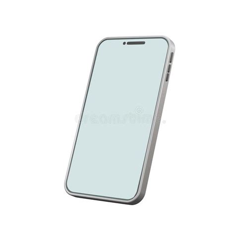 Realistic Smartphone Mockup 3d Rendering Stock Illustration