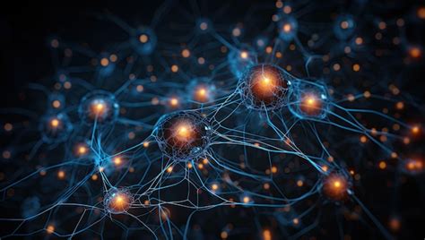 Premium Photo Glowing Neural Connections On A Dark Background Artificial Intelligence And