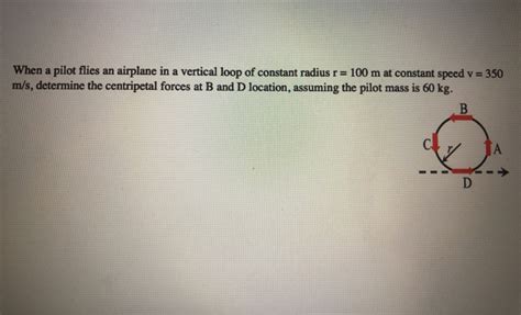 solved when a pilot flies an airplane in a vertical loop of