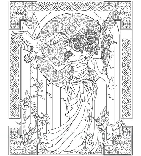 ★컬러링 도안★어른을 위한 색칠공부 여인여신 네이버 블로그